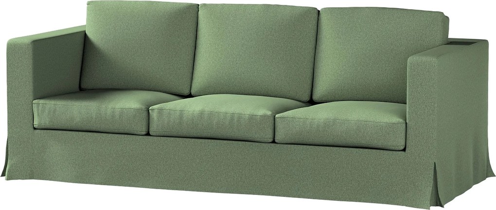 Potah na pohovku IKEA Karlanda 3-místná nerozkládací, dlouhý barva zelená látka pletený vzor
