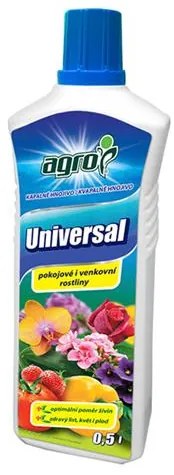 Hnojivo pro pokojové a venkovní rostliny AGRO Universal 0,5l