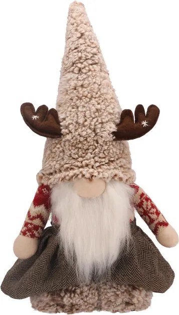 Vánoční dekorace elf béžová 55 cm