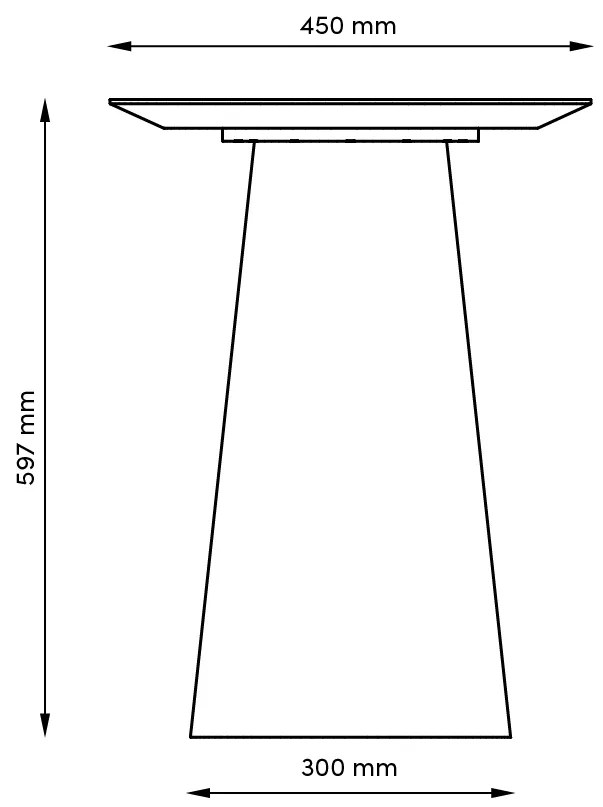 OnaDnes -20% Dubový odkládací stolek Marco Barotti 45 cm s matnou černou podnoží