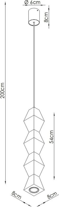 Závěsné svítidlo z bukového dřeva v přírodní barvě ø 8 cm Cubo – Sollux