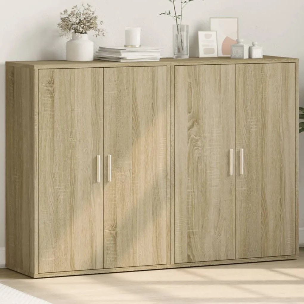 Příborníky 2 ks dub sonoma 60 x 31 x 84 cm kompozitní dřevo 3276569