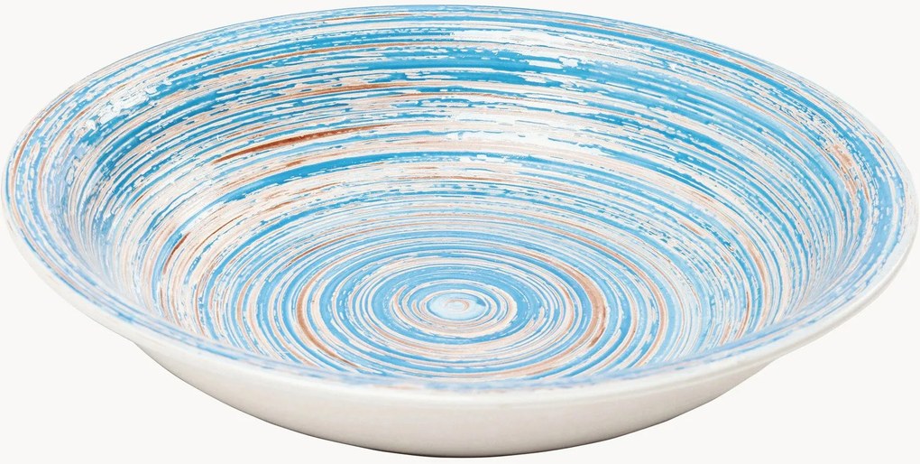 Sada ručně vyrobených hlubokých talířů Swirl, 4 díly