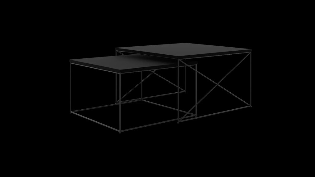 ADRK Furniture Konferenční stolek 2v1 Licco CT-LIC-B-B
