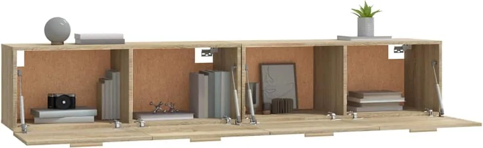 Nástěnné skříňky 2 ks dub sonoma 100x36,5x35cm kompozitní dřevo 3115662