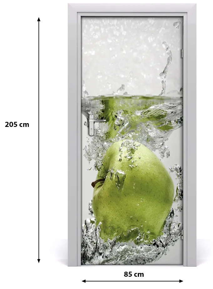 Fototapeta na dveře samolepící jablko voda 85x205 cm