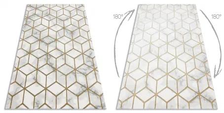 koberec EMERALD výhradní 1014 glamour, stylový krychle krém / zlato velikost 200x290 cm | krásné koberce cz