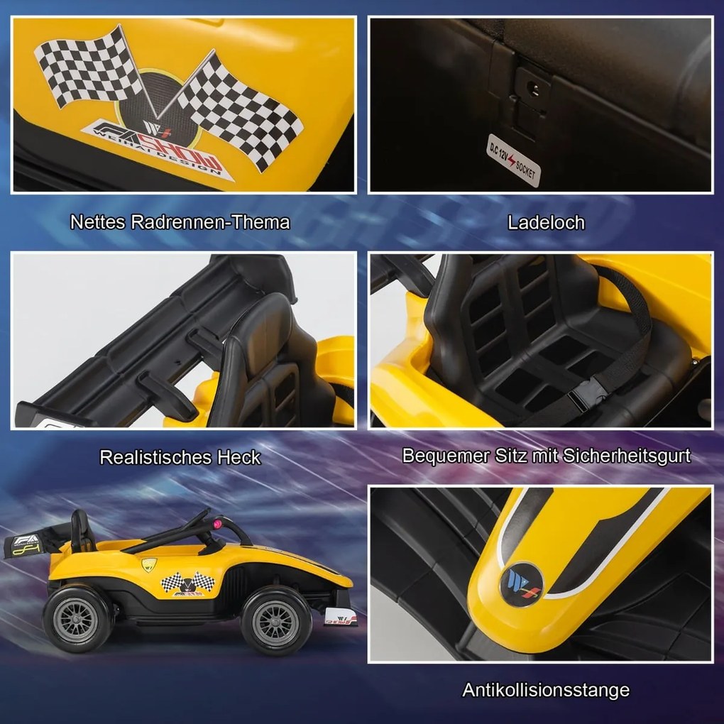 Costway Toddler Electric Car 12 V Dětské auto Batole elektrické závodní auto