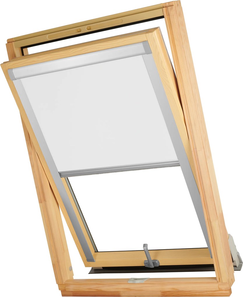 Dekodum Termoizolační roleta na střešní okno typu VELUX SK08/S08/608 Barva látky: Wenge Silver, Barva profilu: Borovice