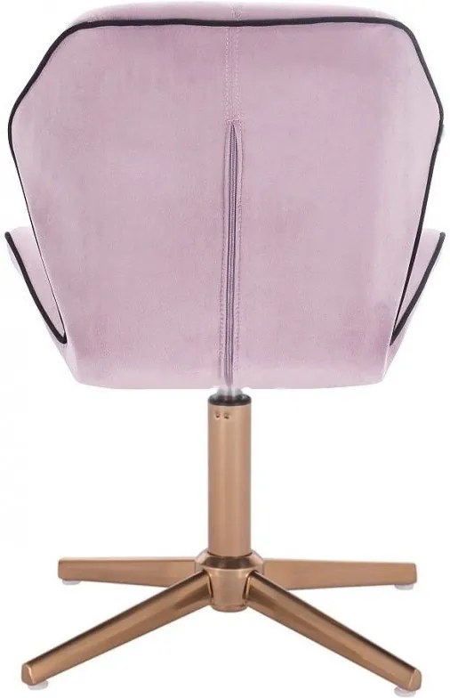 LuxuryForm Židle MILANO MAX VELUR na zlatém kříži - fialový vřes