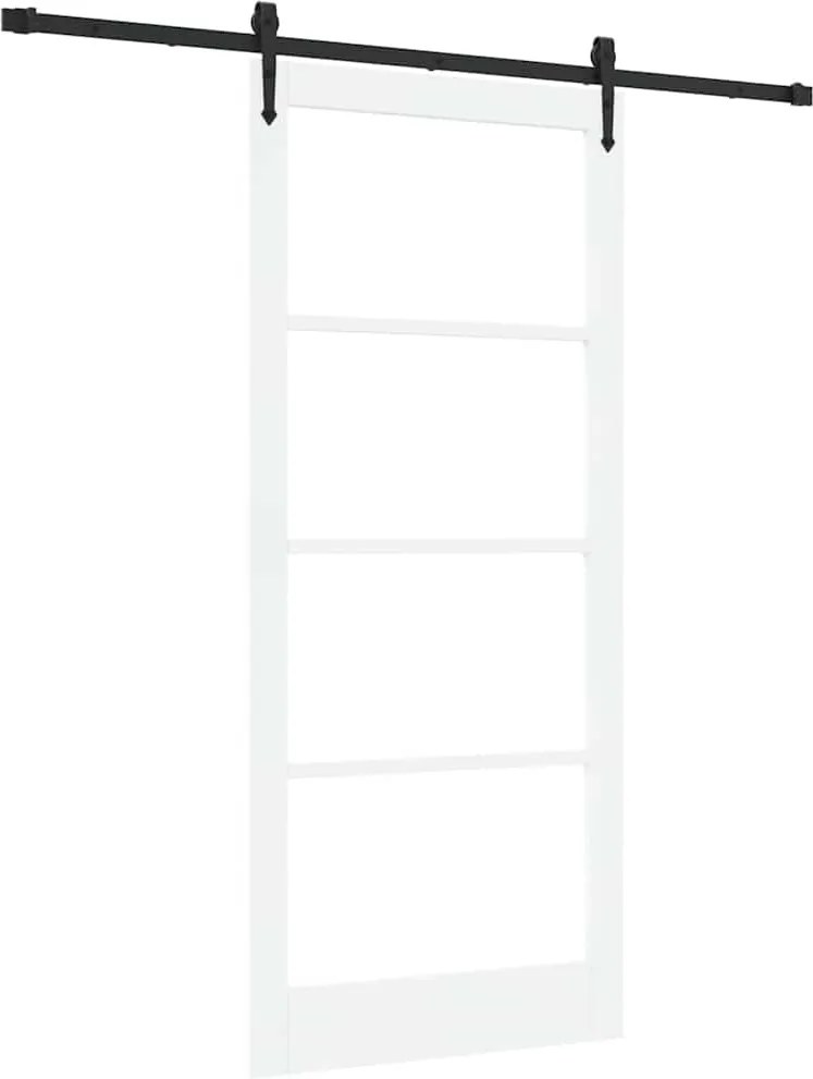 Posuvné dveře 93 x 211 cm Masivní borové dřevo a sklo 3332402