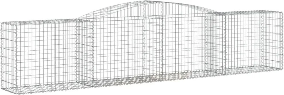 Klenuté gabionové koše 9 ks 400x50x80/100 cm pozinkované železo 3146990
