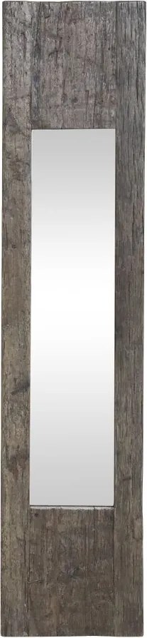 Antik nástěnné zrcadlo z recyklovaného dřeva Grimaud XL - 30*3*147 cm