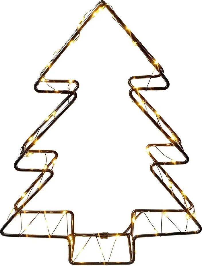 Vánoční dekorace svítící stromek s LED osvětlením – 18*4*23 cm