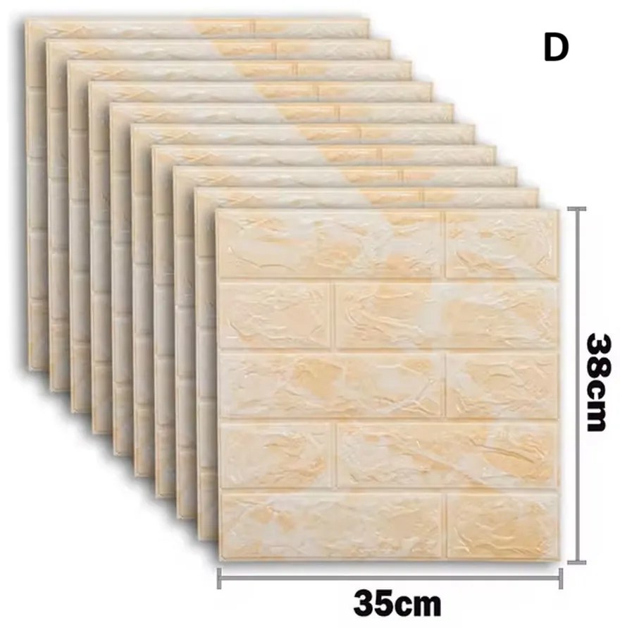 Samolepící 3D panely/tapety - imitace kamene (rozměr 35*38 cm) - 25 ks Barva: D
