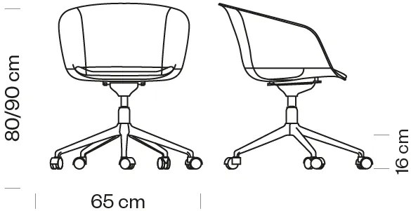 Et al - Židle DUNK 1194N - výškově stavitelná