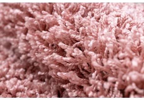 Dywany Luszczow Dětský kusový koberec SOFFI kulatý, shaggy 5 cm růžový Rozměr koberce: 100 cm KRUH