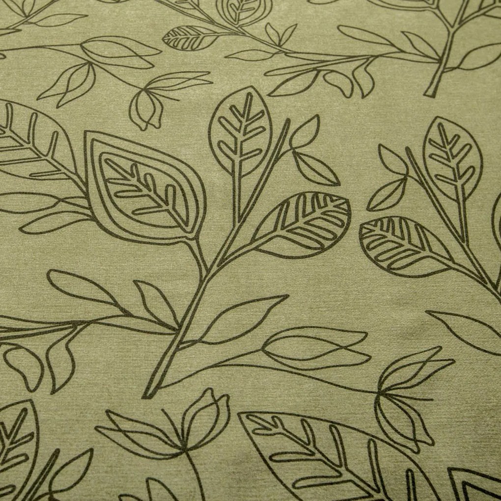 SATÉNOVÉ POVLEČENÍ LUXURY GREEN 160X200 CM, 2KS 70X80 CM LISTY