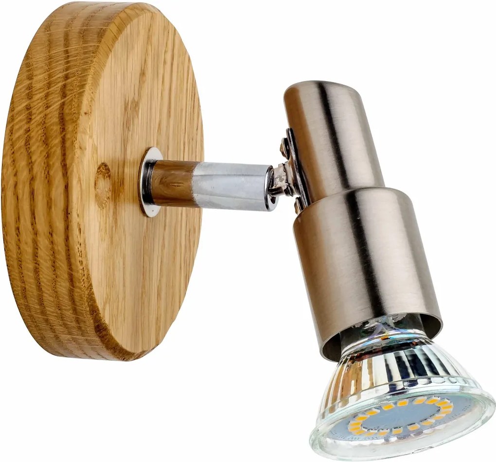Spotlight 2998170 CLASSIC WOOD - Nástěnné dřevěné bodové svítidlo, dřevo DUB