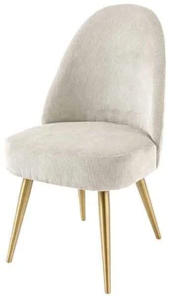 Designová jídelní židle Vermilius béžový manšestr