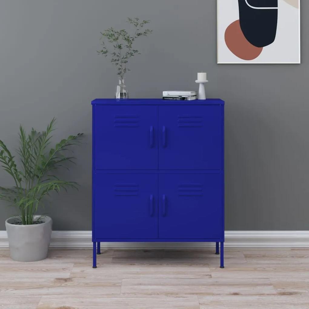 vidaXL Úložná skříň 80 x 35 x 101,5 cm ocel [336140] Barva: Námořnická modrá