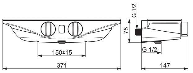 Hansa Sprchová baterie termostatická HANSAEMOTION WELLFIT, 6V 5863017282