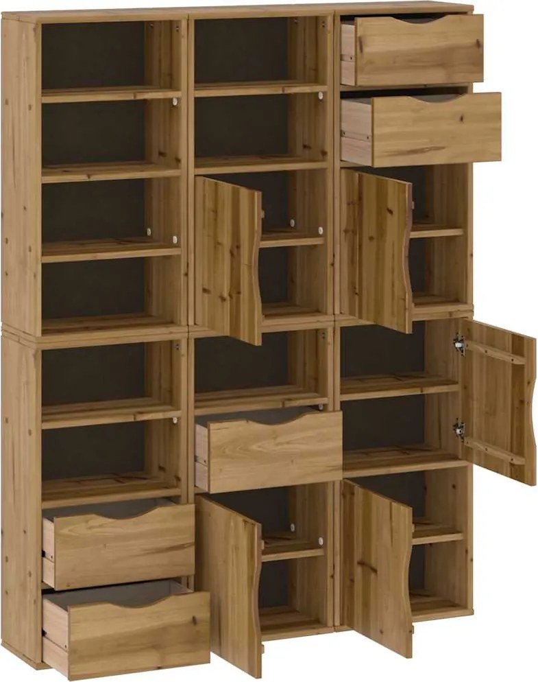 Boční skříňky 6 ks "ODDA" 40x24x79 cm Borovicový masiv 3365354