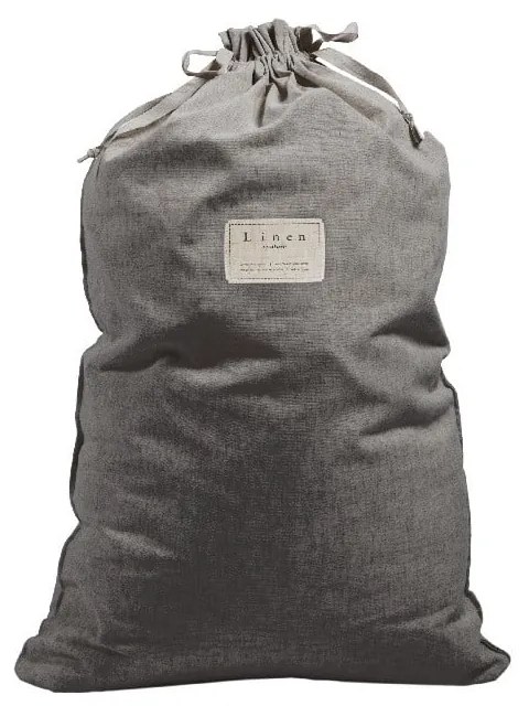 Látkový vak na prádlo s příměsí lnu Linen Couture Bag Cool Grey, výška 75 cm