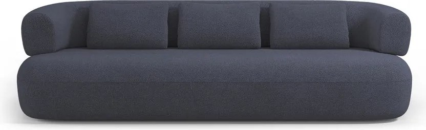 Tmavě modrá pohovka z textilie bouclé 226 cm Jenny – Micadoni