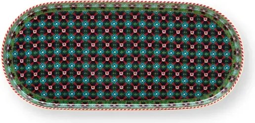 Pip Studio Berry Blues servírovací tác 25x12cm, zelený (podlouhlý servírovací tác)