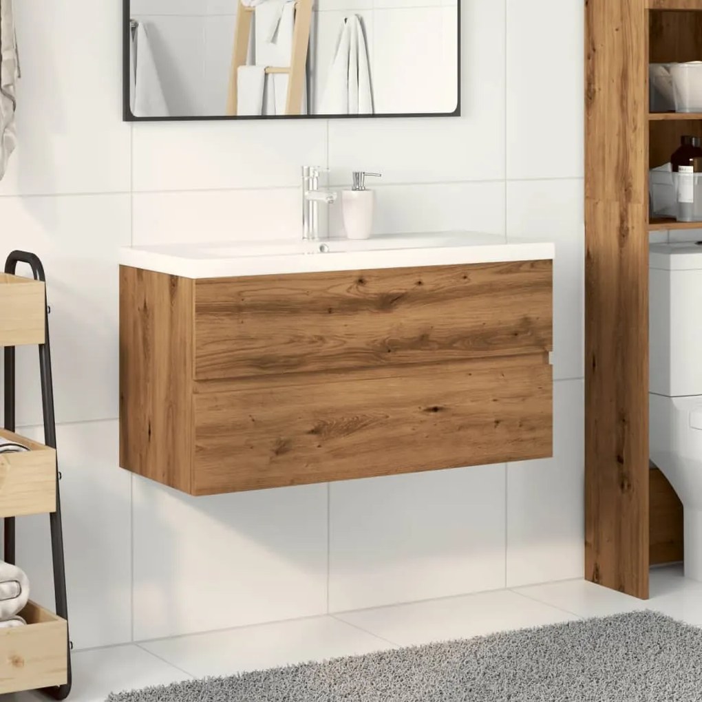 Skříňka se zápustným umyvadlem dub artisan 3328926