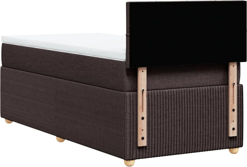 Box spring postel s matrací tmavě hnědá 80x200 cm textil 3287286