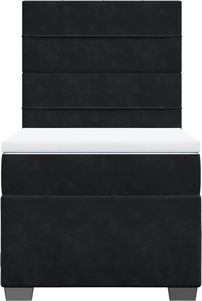 Box spring postel s matrací černá 90x190 cm samet 3290788