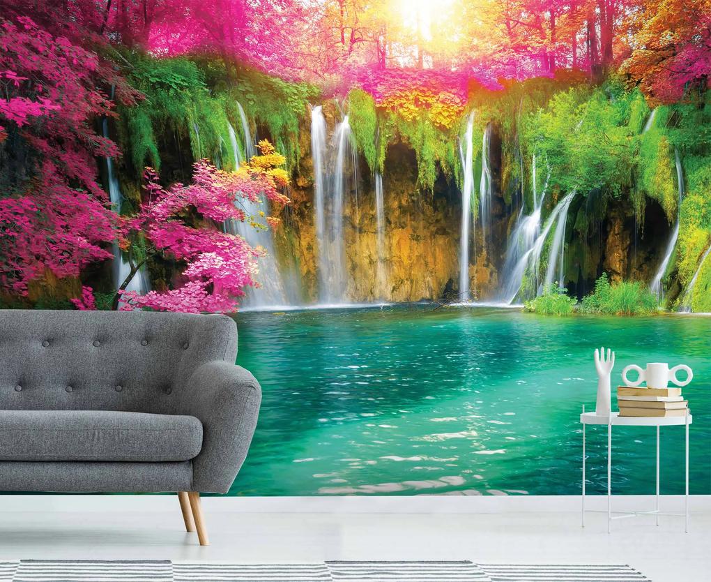 Malvis ® Tapeta Exotický vodopád Vel. (šířka x výška): 144 x 105 cm