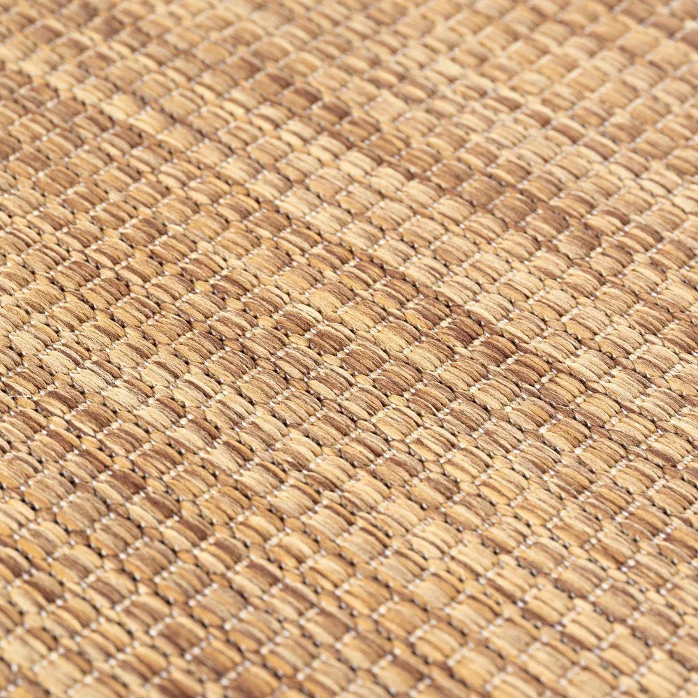 Hnědý kulatý vnitřní a venkovní koberec ø 120 cm Mira 1450 – Ayyildiz Carpets