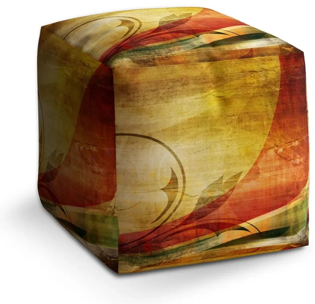 Sablio Taburet Cube Retro motiv: 40x40x40 cm