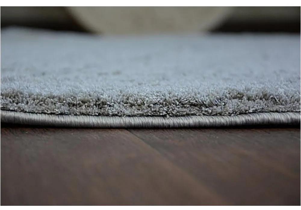 Luxusní kusový koberec Shaggy Azra šedý kruh 80cm