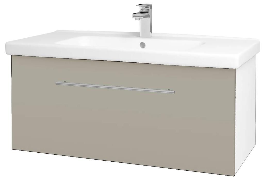 Dřevojas Koupelnová skříň BIG INN SZZ 100 Varianta: N01 Bílá lesk / Úchytka T04 / IND Individual