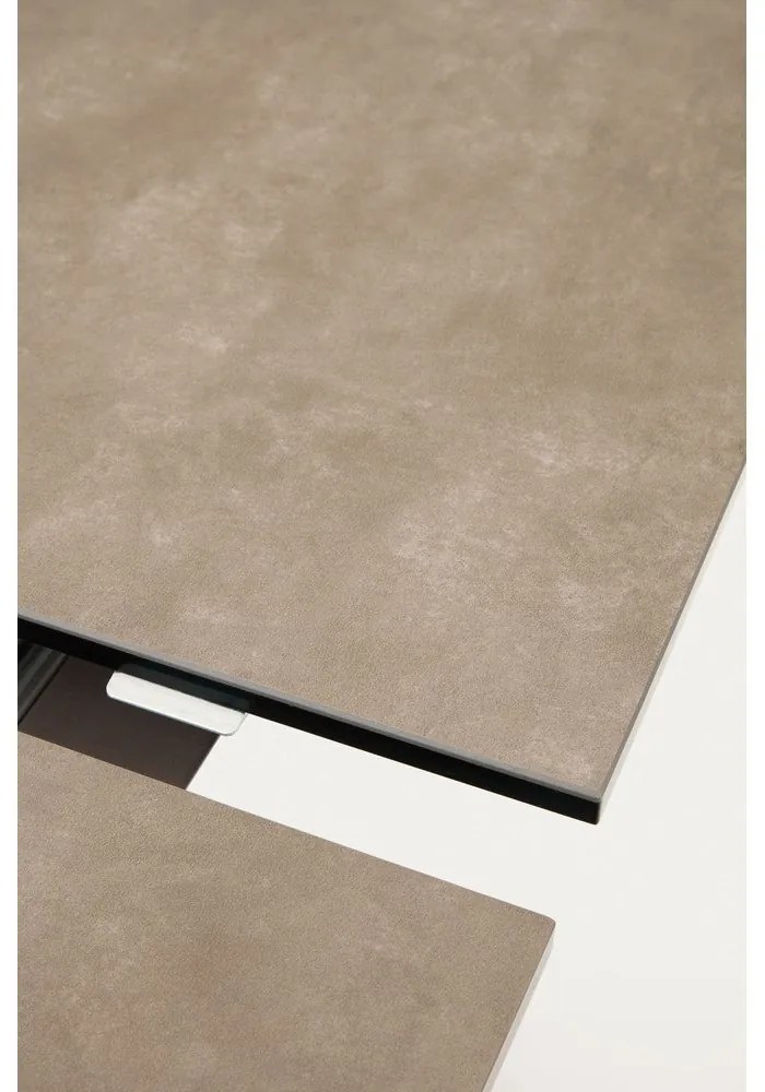 Hnědý rozkládací jídelní stůl s keramickou deskou 90x160 cm Atminda – Kave Home