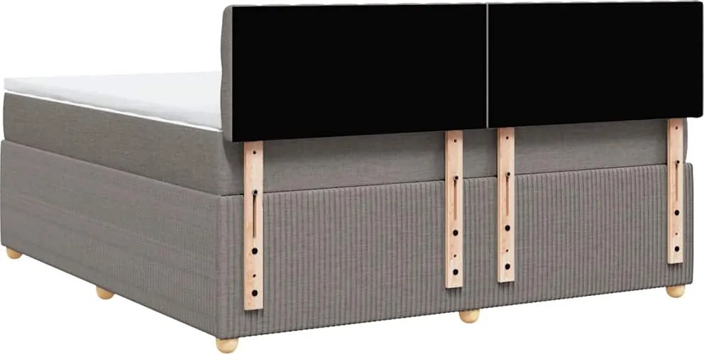 Box spring postel s matrací taupe 180x200 cm textil 3287546