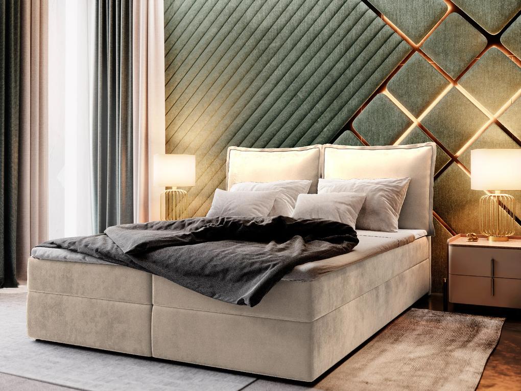 MSL Kontinentální čalouněná postel LOTO (180 x 200 cm) Barva látky: POSO 27