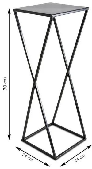 Stojan na květiny 70x24 černá