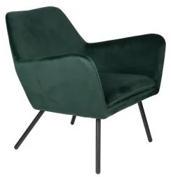 Lounge křeslo BON VELVET WHITELABEL, green White Label Living 3100099