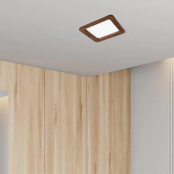 LED Podhledové svítidlo WOODY SPOT LED/17W/230V 3000K třešeň 18,5x18,5 cm