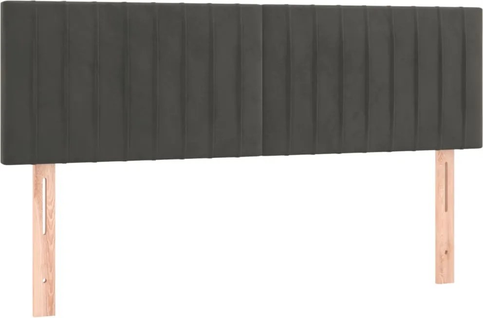 Box spring postel s matrací tmavě šedá 140x200 cm samet 3127614