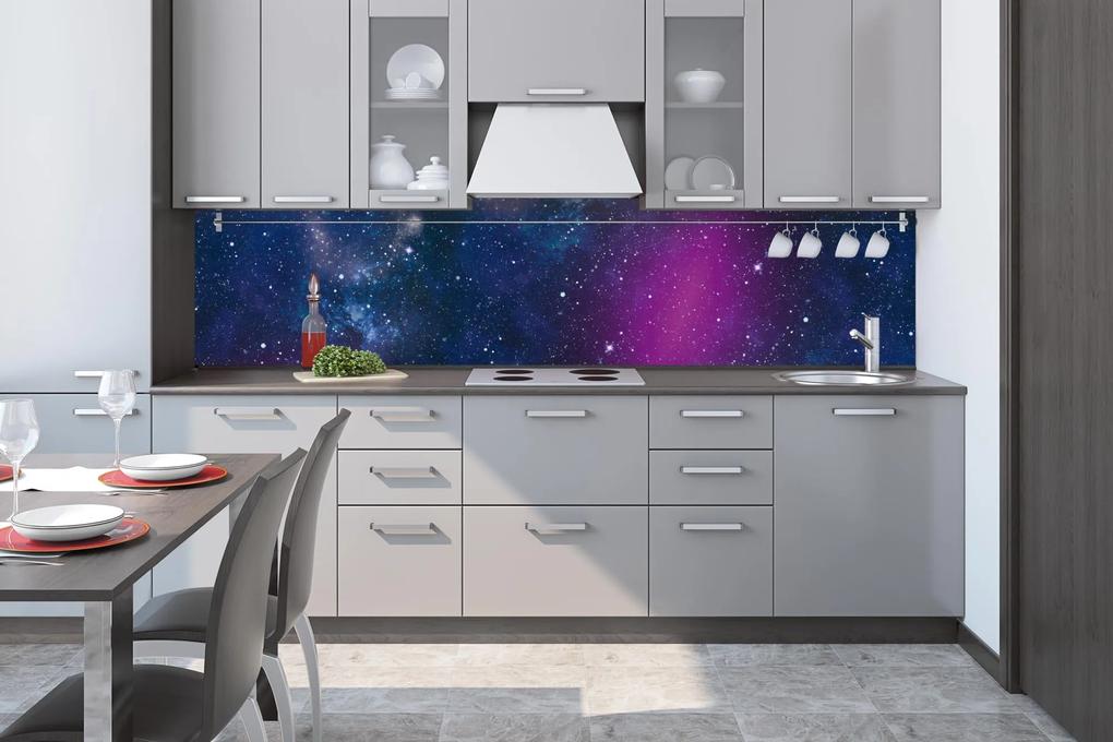 DIMEX | Fototapeta do kuchyně Hvězdokupa KI-260-237 | 260 x 60 cm | modrá, fialová