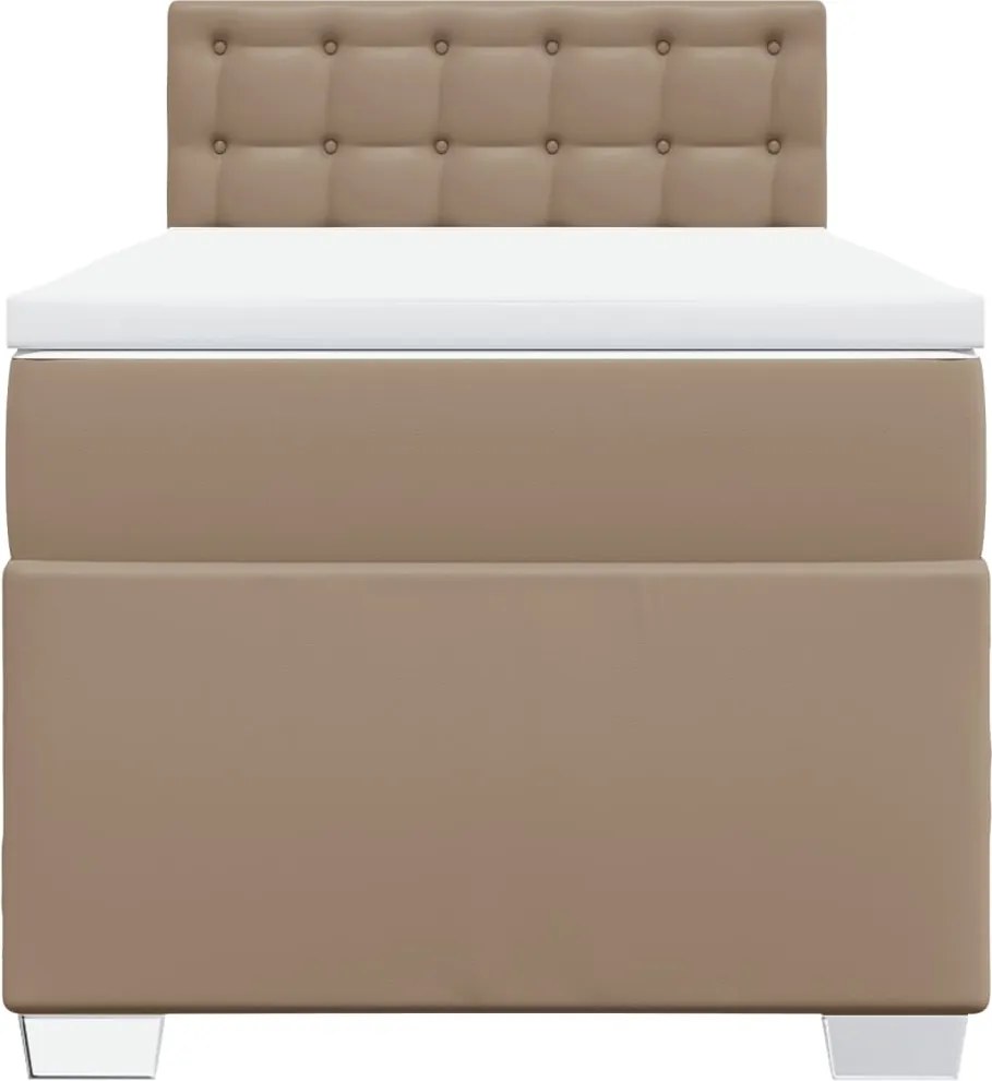 Box spring postel s matrací cappuccino 100x200 cm umělá kůže 3288411