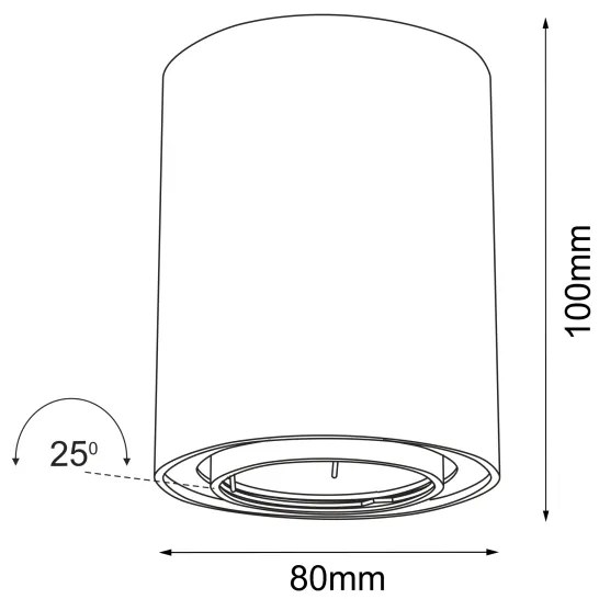 Brosline 1258 - Bodové svítidlo POINT 1xGU10/10W/230V černá