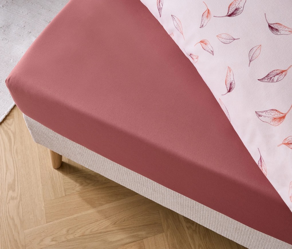 Tchibo - Napínací prostěradlo z mikrovlákna, růžová, standardní velikost
