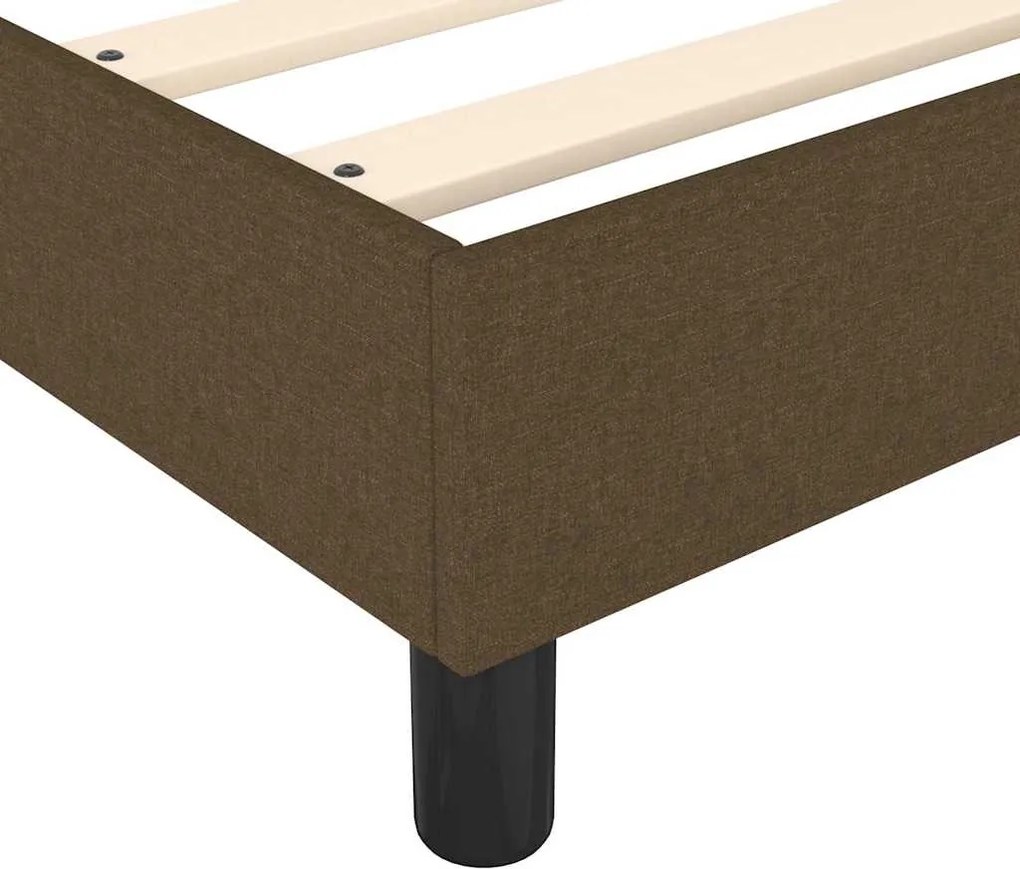 Rám postele s boxspringem tmavě hnědá 100 x 200 cm textil 3120841